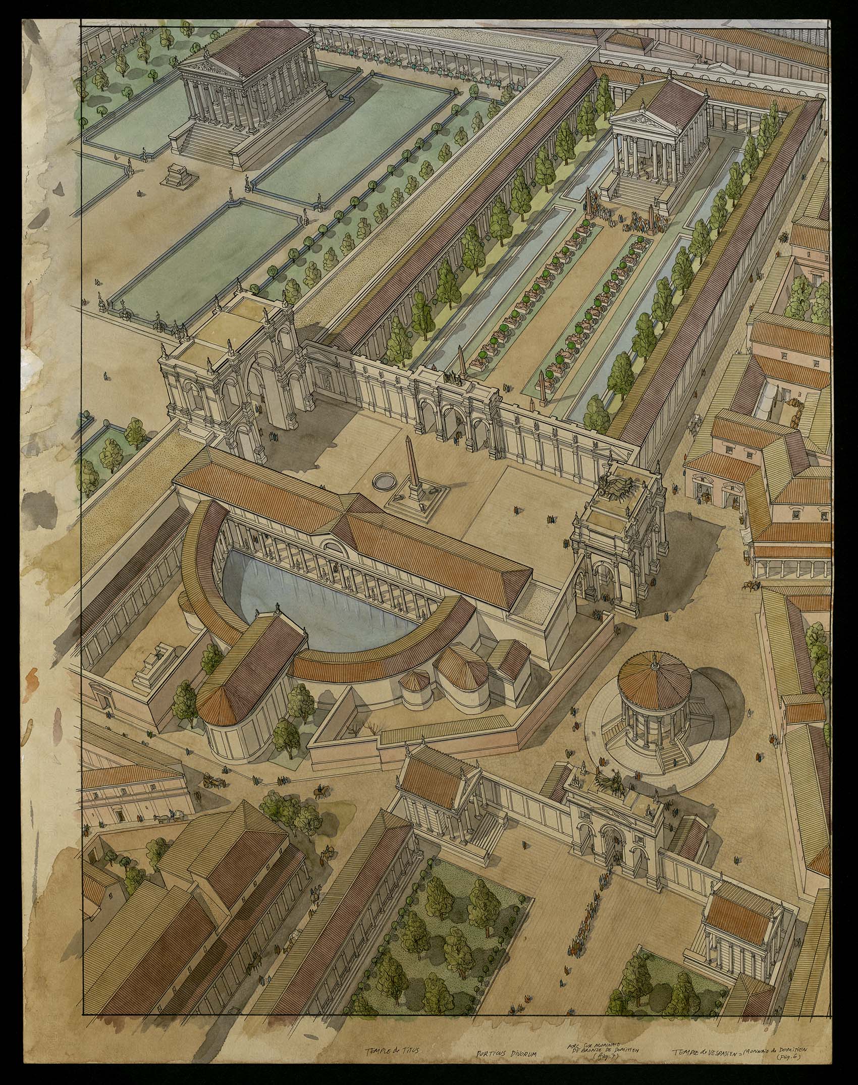 Roma (Rome), the Iseum on the Field of Mars - Jean-Claude Golvin